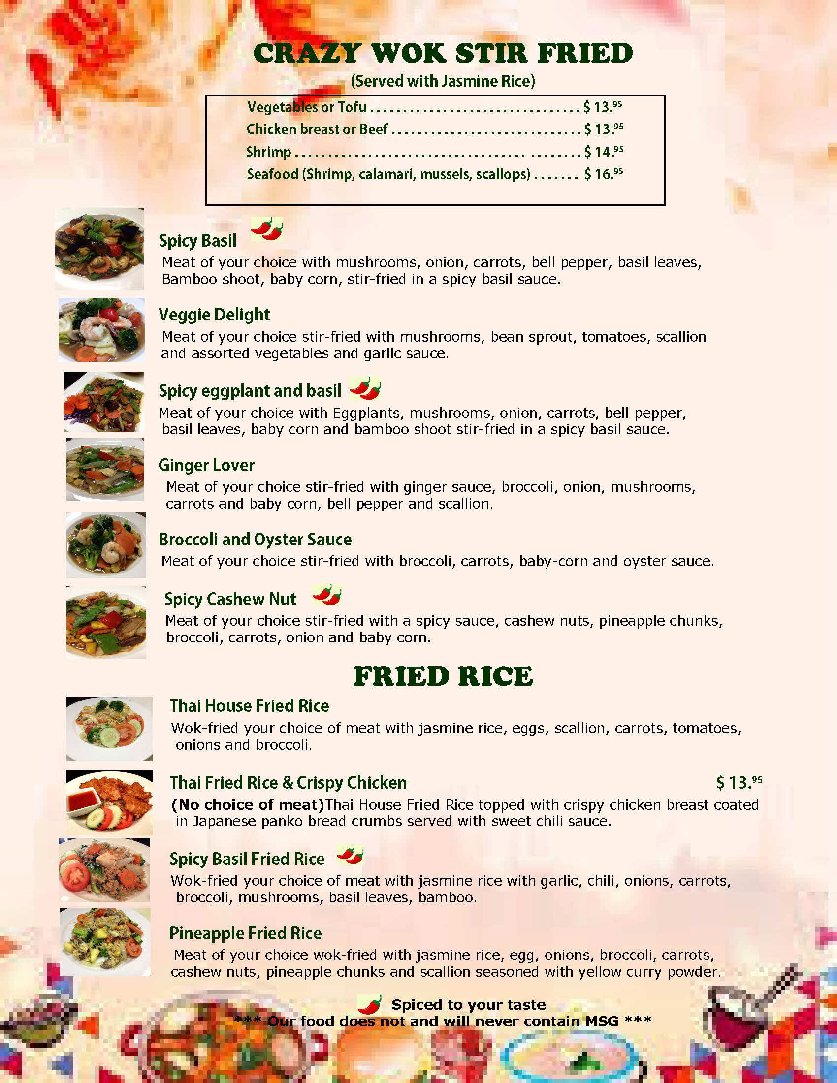 Menu | Ploy's Kitchen Thai Cafe